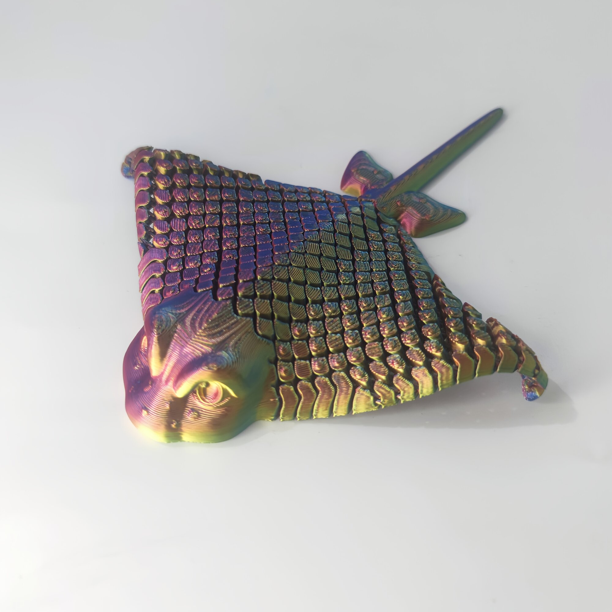 Гибкая 3D-печатная фигурка ската манта, многоцветный декоративный аксессуар для дома и рабочего стола
