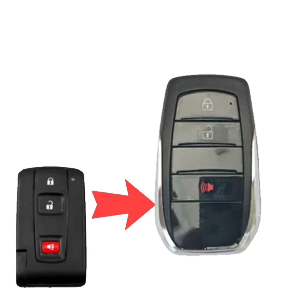 Модифицированный смарт-ключ YINBO с 2/3/4 кнопками для Toyota Prius, обновленный до 2in1 buttons