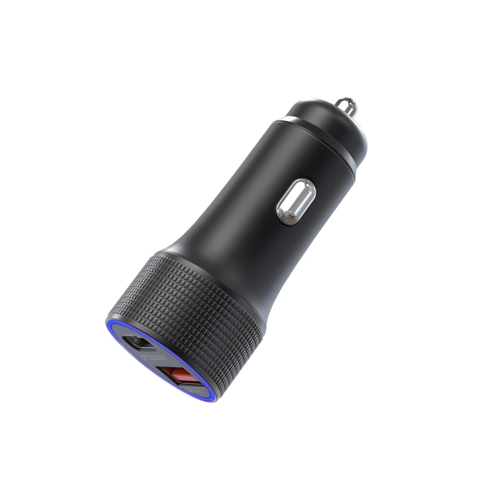 2-портовое автомобильное зарядное устройство быстрой зарядки Type-C PD30W + USB-A QC18W, цвет Advanced Black