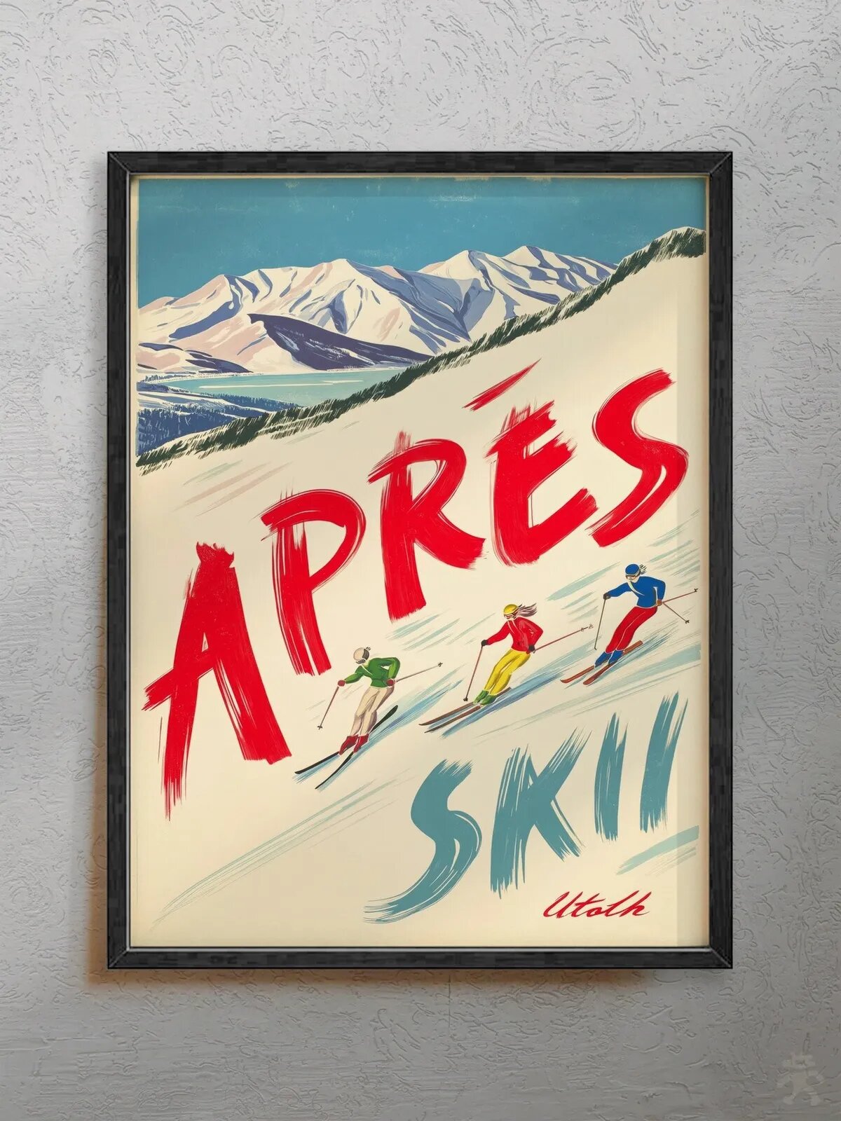 Интерьерный постер "Après Ski" в стиле pinterest, формата 30x40 см.