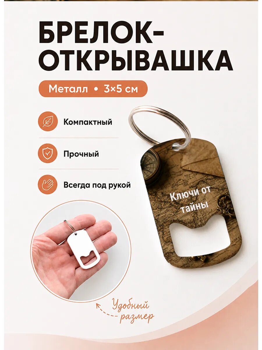 Брелок открывашка "Ключи От Тайны Карта"