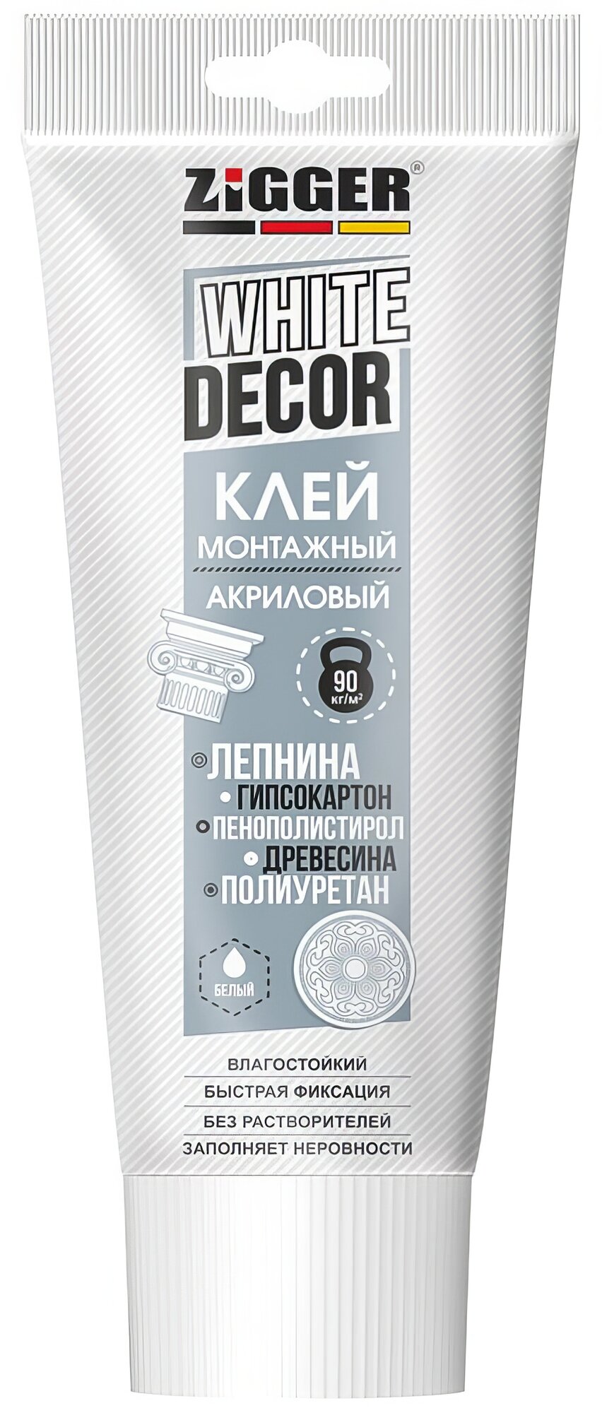 Клей ZIGGER WHITE DECOR (акриловый; для декора; белый; туба; 250 гр) 11608033