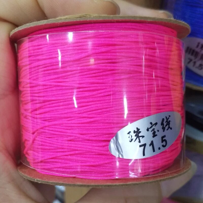 Красный нейлоновый шнур 0,6 мм 120 м Розовый, Fluorescent Rose Red