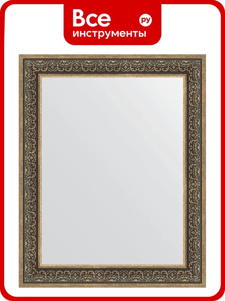 Зеркало EVOFORM в багетной раме - вензель серебряный 101 mm (83x103 cm) 3288