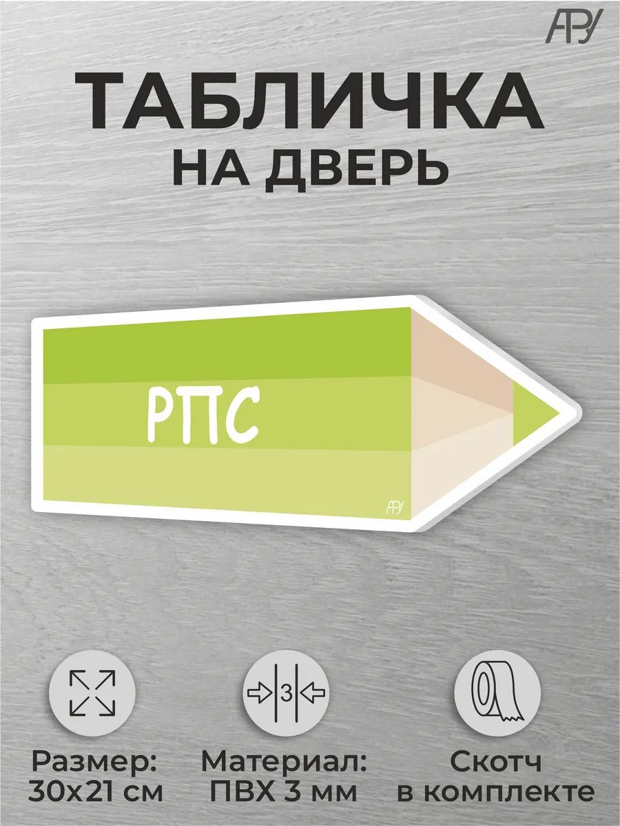 Школьная табличка на дверь класса и кабинета РПС