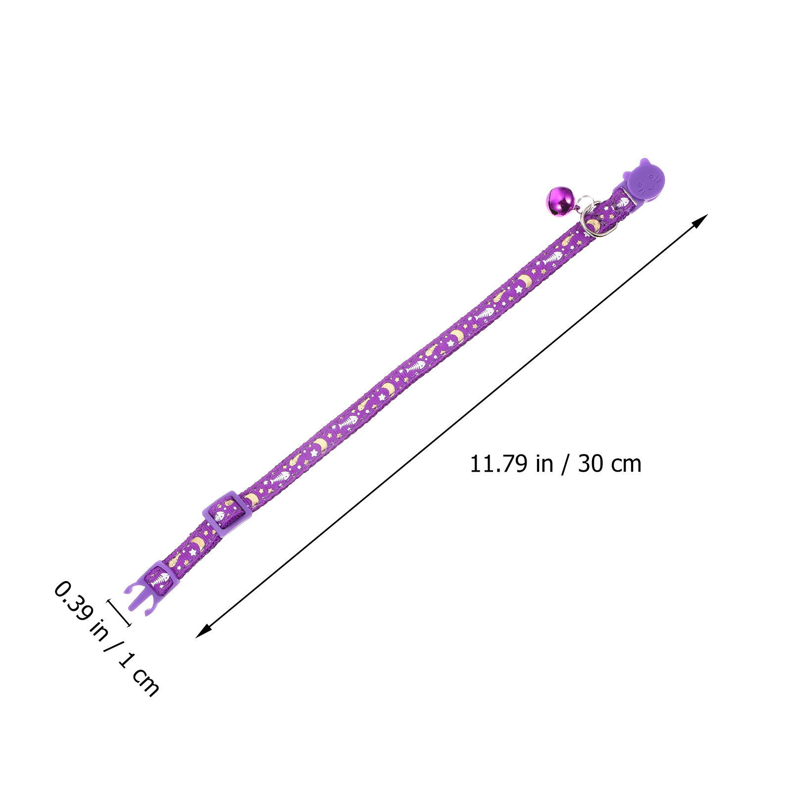 2 Штуки Нейлоновые Кошачьи Ошейники С Подстройкой Длина 30X1X0.3Cm
