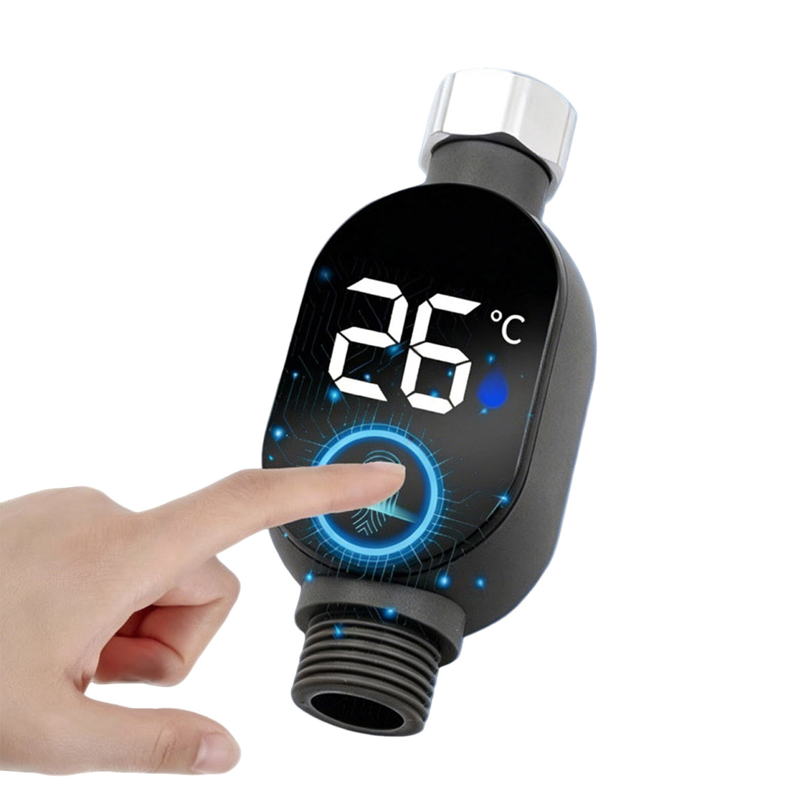 Цифровой водонепроницаемый термометр для душа с LED-дисплеем