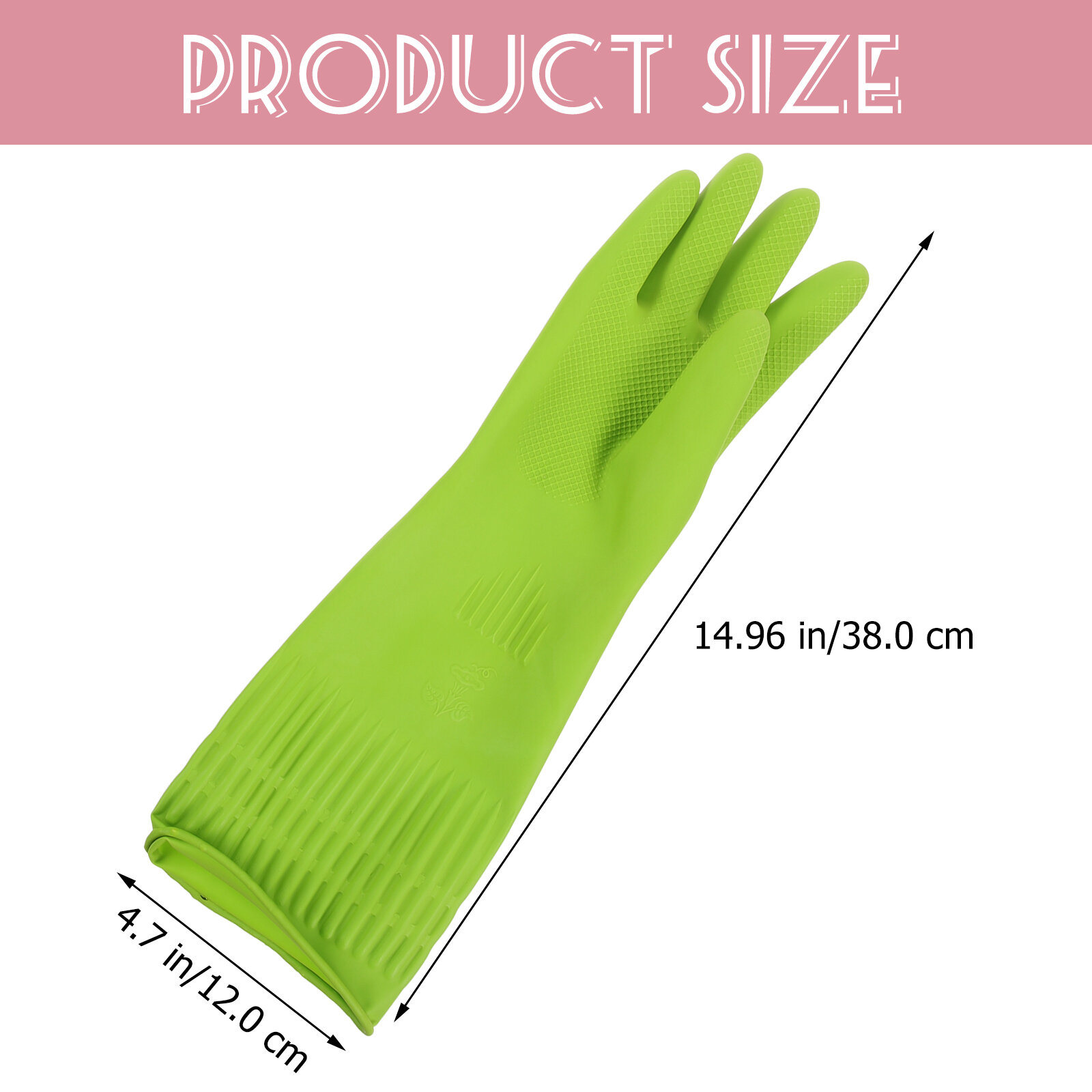Перчатки Для Мытья Посуды Длиной 1 Pair Перчатки Для Уборки Кухни 38X12Cm