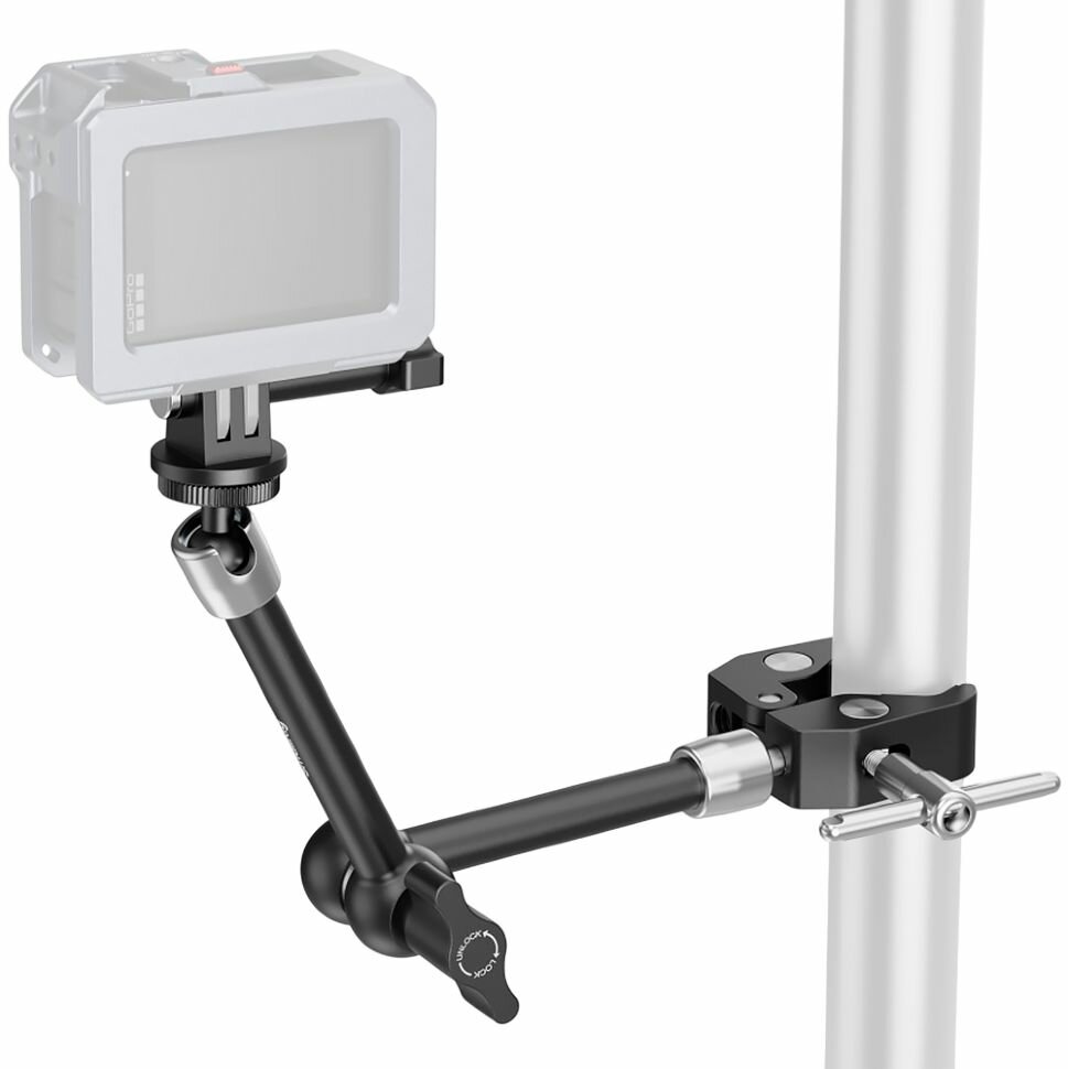Magic Arm с зажимом SmallRig 5605 Crab-Shaped Clamp для экшн-камеры