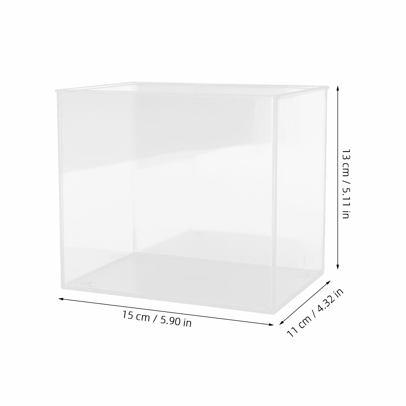 Аквариум Десктопный Прозрачный Для Рыбок Бетта И Улиток 15.00X13.00X11.00Cm