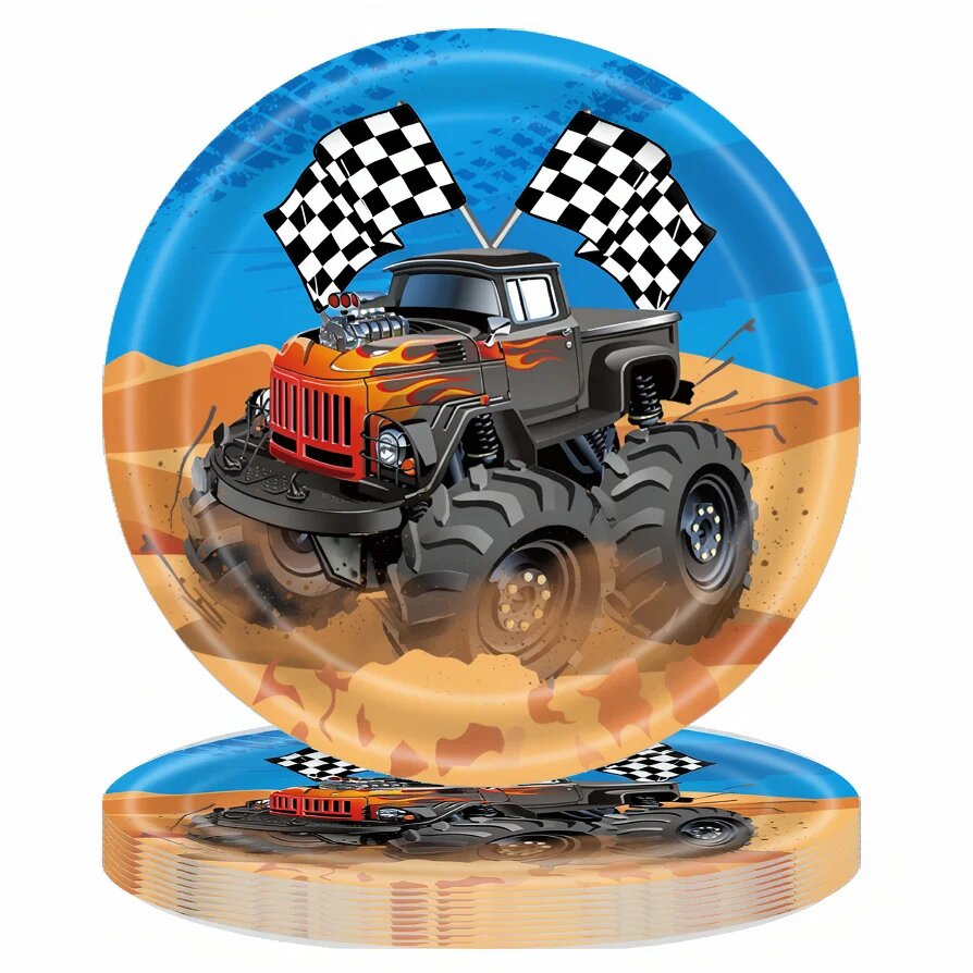 Набор посуды для вечеринки Monster Truck 7inch Plates 10pcs