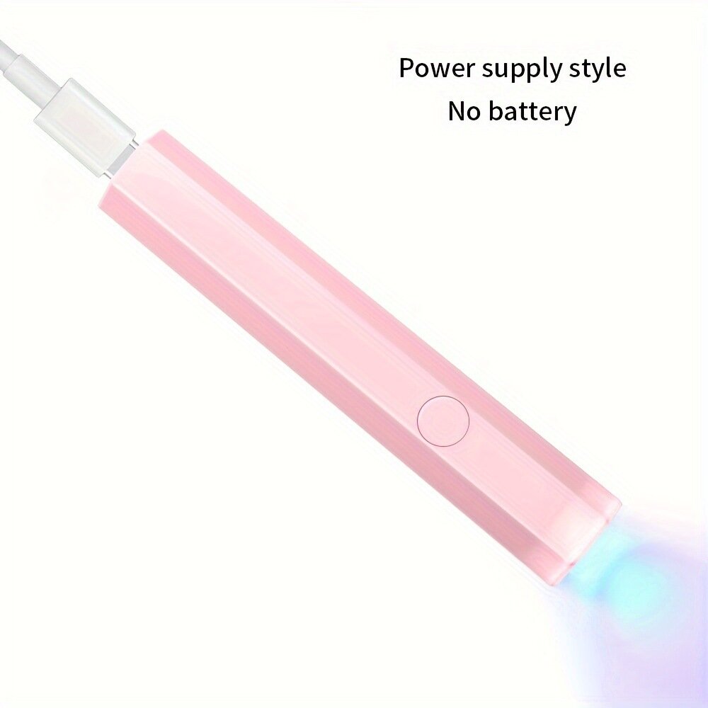 LED-лампа для искусственных ногтей, форма ромб, розовый, без батареи