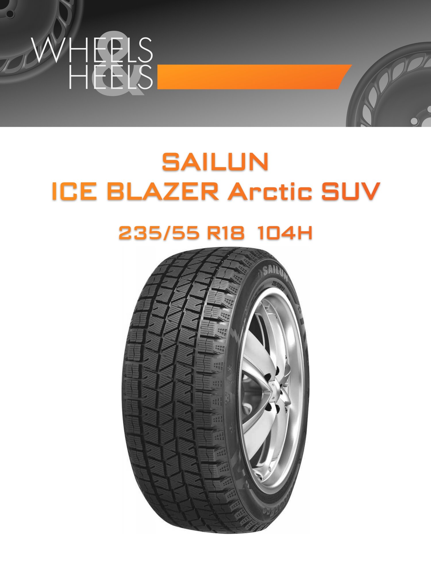 Шина автомобильная SAILUN ICE BLAZER Arctic SUV SUV 235/55 R18 104H XL WINTER, зимняя, универсальная