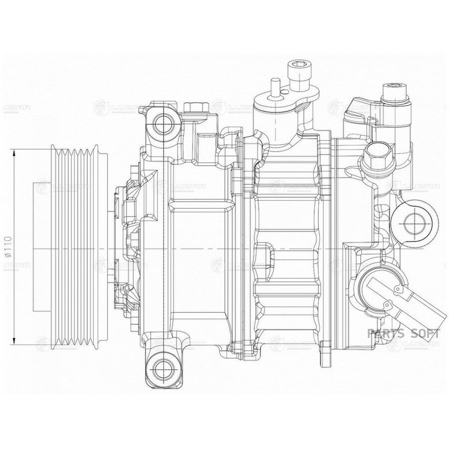 Компрессор кондиц. для а/м Audi A6 (C7) (11-)/A4 (B9) (15-)/Q5 (08-) (после рестайл.) (LCAC 1815) от официального дистрибьютора, LUZAR, артикул LCAC1815