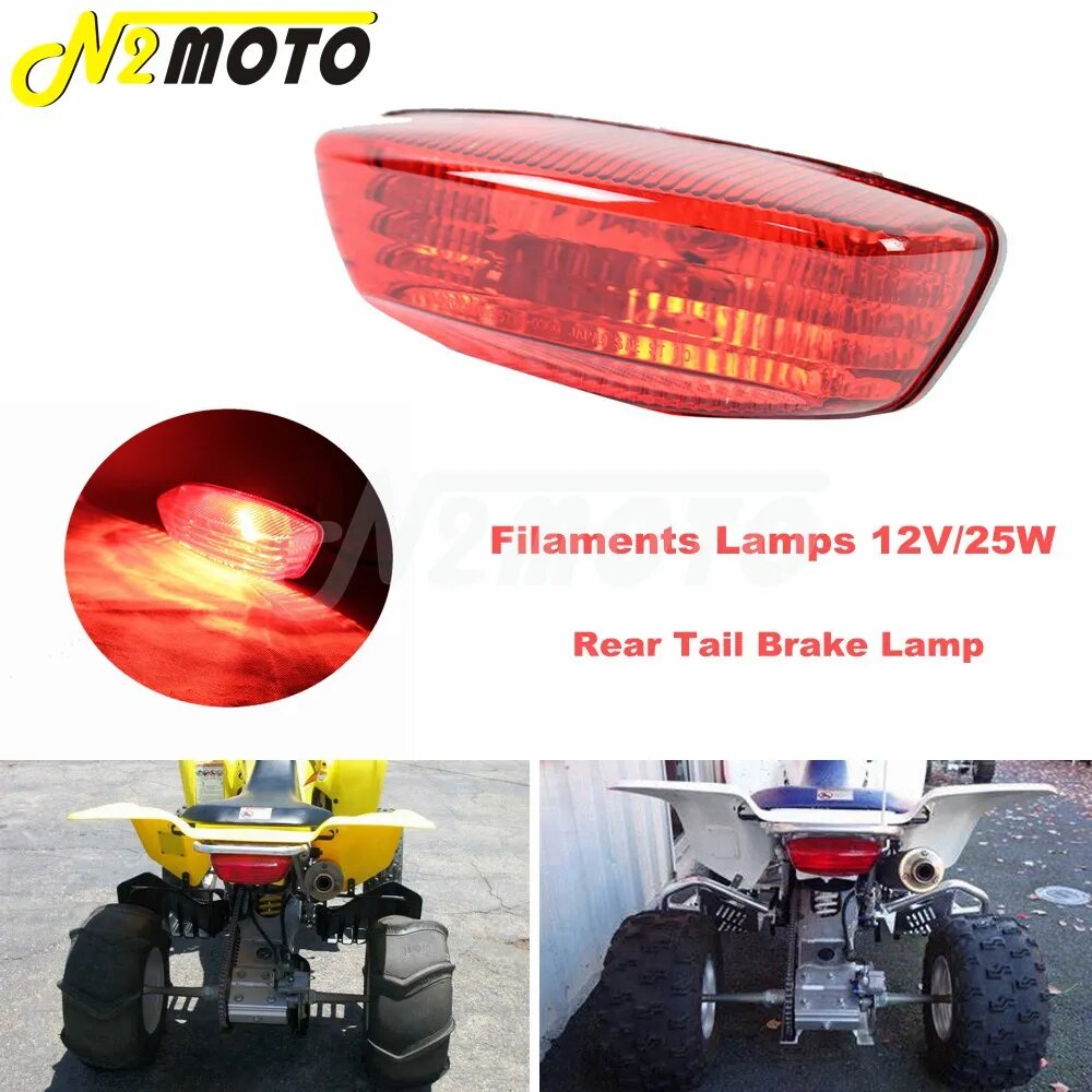 Задний фонарь с красными линзами 12 В/35 Вт для Suzuki LTF250 LTZ250 LTZ400 Kawasaki KFX400 KSF400 ATV QuadSport
