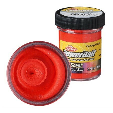 Паста форелевая Berkley PowerBait Extra Scent Glitter #Salmon Red