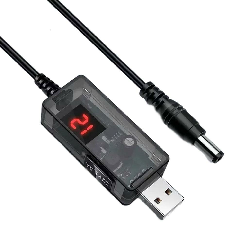 Кабель-преобразователь USB 5V-12V с разъемом DC5.5