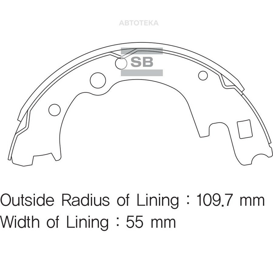 Колодки тормозные барабанные SANGSIN BRAKE SA140 SANGSIN BRAKE SA140