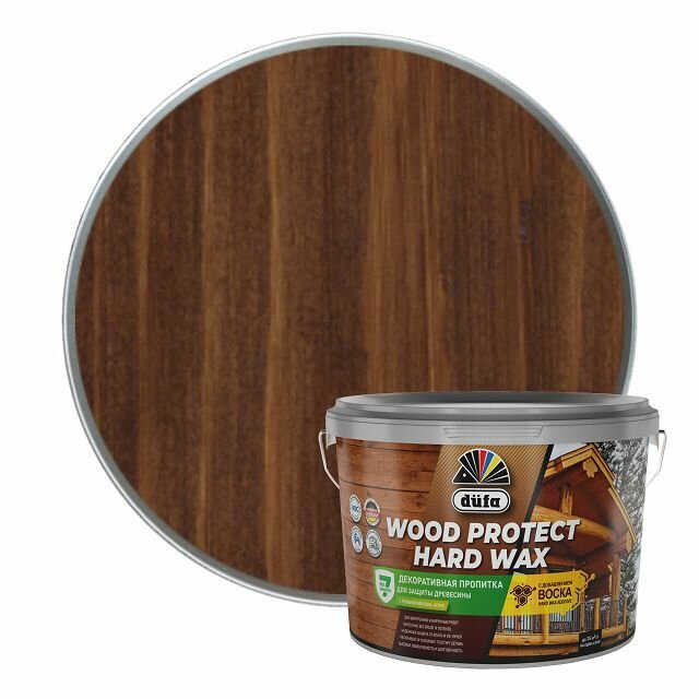 Средство деревозащитное DUFA Wood Protect Hard wax ореховое дерево 2.5л, МП00-010453