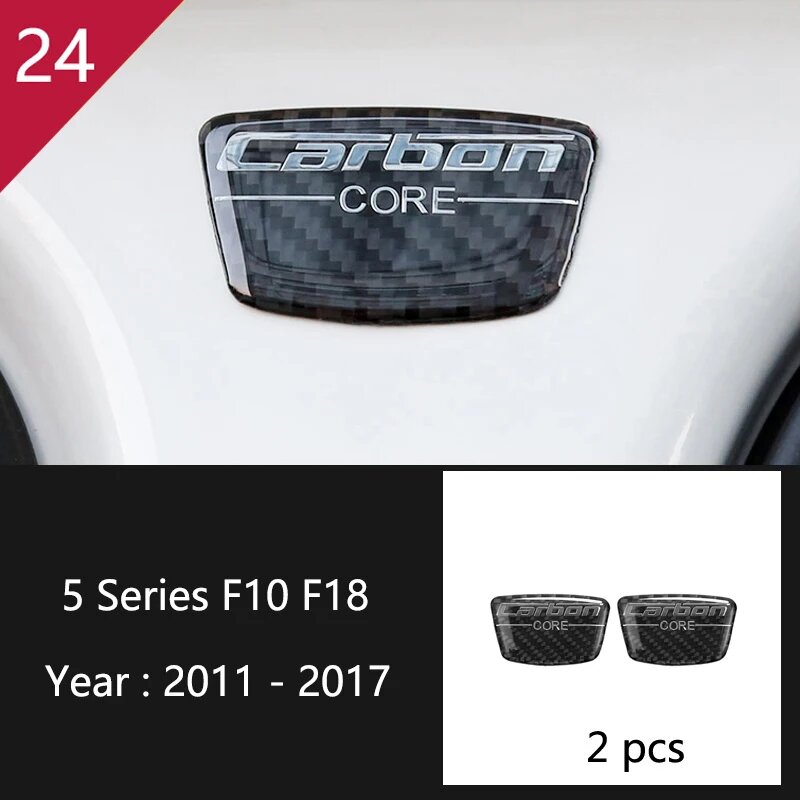 Накладка на панель BMW 5 F10 F18, карбон, 2 шт, 24 Type
