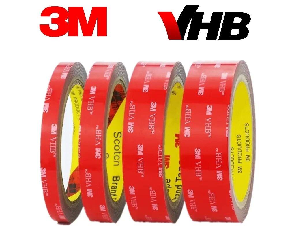 Лента 3M VHB Из Акриловой Пены, Сверхпрочная, Водонепроницаемая, Устойчивая К Высоким Температурам