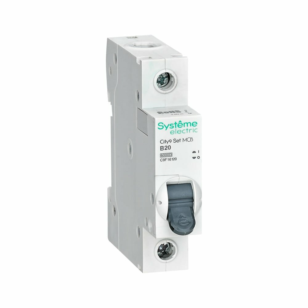 Автоматический выключатель (ав) Systeme Electric City9 set b 20а 1p 6ka 230в C9F16120