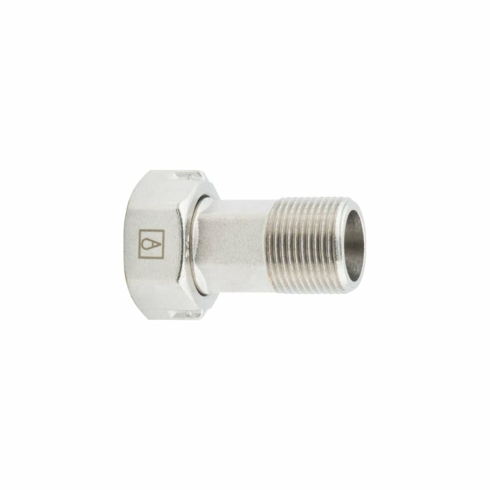 Американка (сгон) с накидной гайкой ALATO 3/4х1" НР-ВР, латунь никелированная 0135-2020