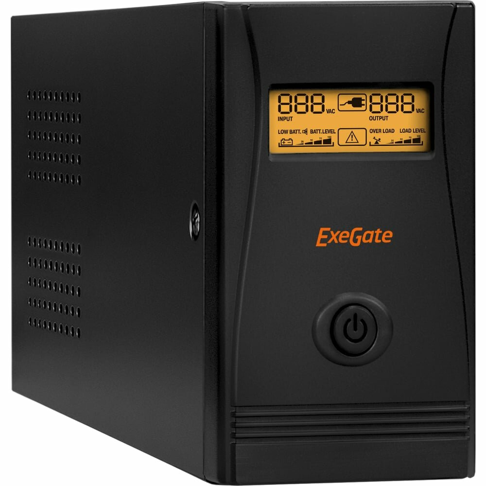 Источник бесперебойного питания ExeGate SpecialPro Smart LLB-600. LCD. AVR. C13. RJ. USB 600VA/360W, LCD, AVR, 4хC13, RJ45/11, USB 285579