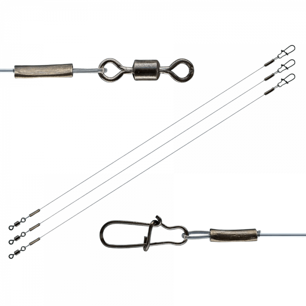 Поводки Sprut Fluorocarbon оснащенные 3 шт, 17,5 кг. - длина 20 см, в упаковке 3 шт.