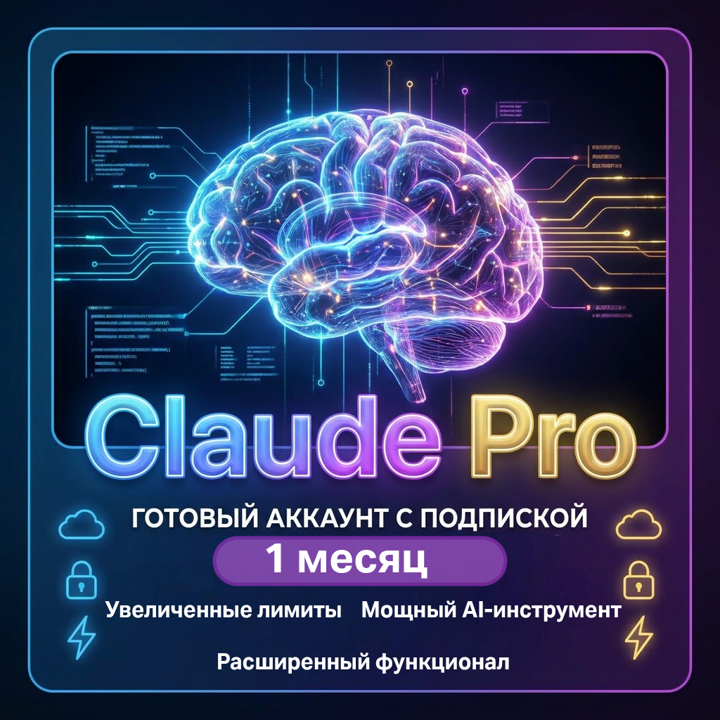 Нейросеть Claude AI Pro, готовый аккаунт с подпиской на 1 месяц