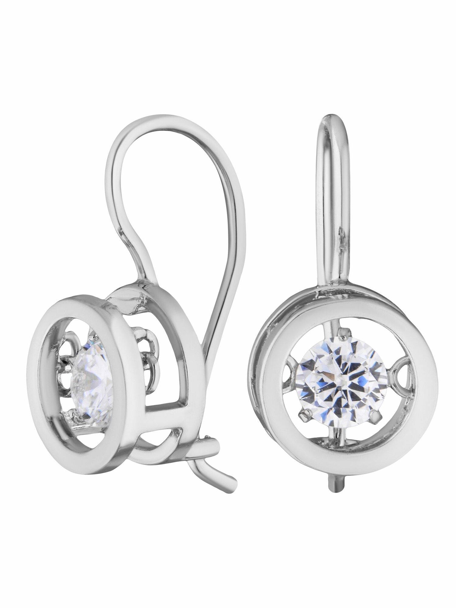Серьги, 925 проба, фианит
