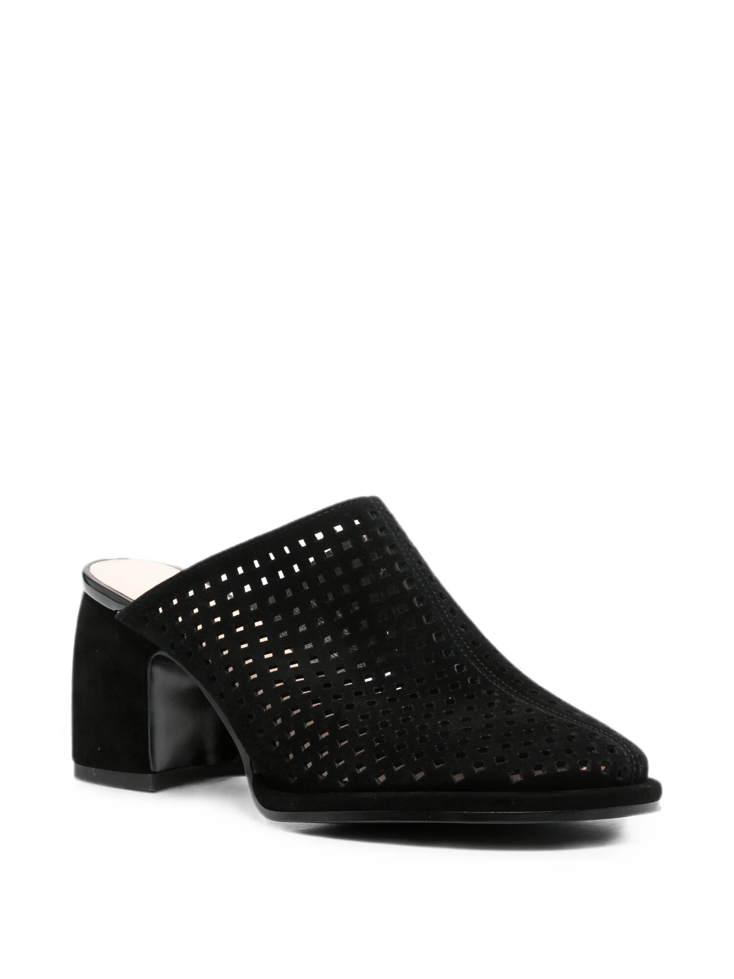 Мюли ADRIANNA FERETTI Perforated block-heel mules, размер 41 — фото 1