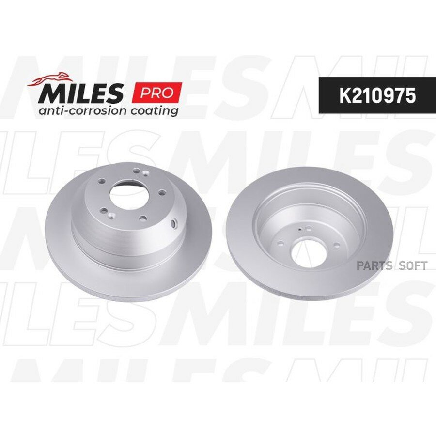 MILES K210975 Диск тормозной HYUNDAI SANTA FE/KIA SORENTO 09- задний D=302мм. ()