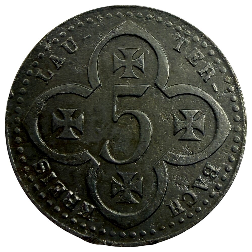 Германия, Германская империя, Лаутербах 5 пфеннигов 1917 г.
