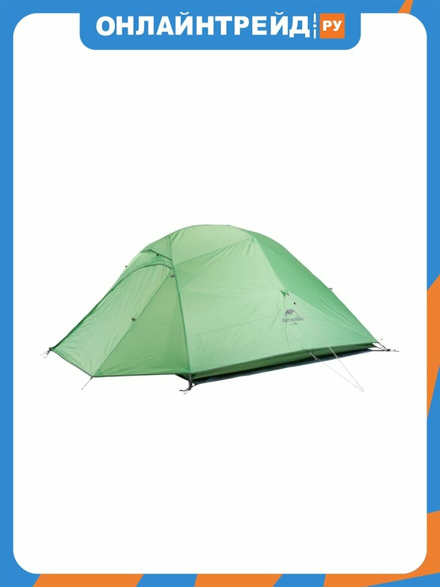 Палатка Naturehike Cloud Up 3 210T NH18T030-T трехместная с ковриком, зелёный, 6927595730621