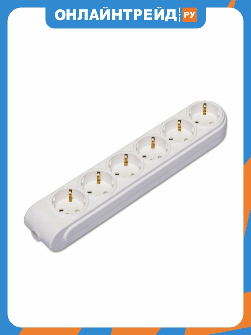 Колодка удлинителя Makel 6-м с заземл. защ. шторки, N6210000