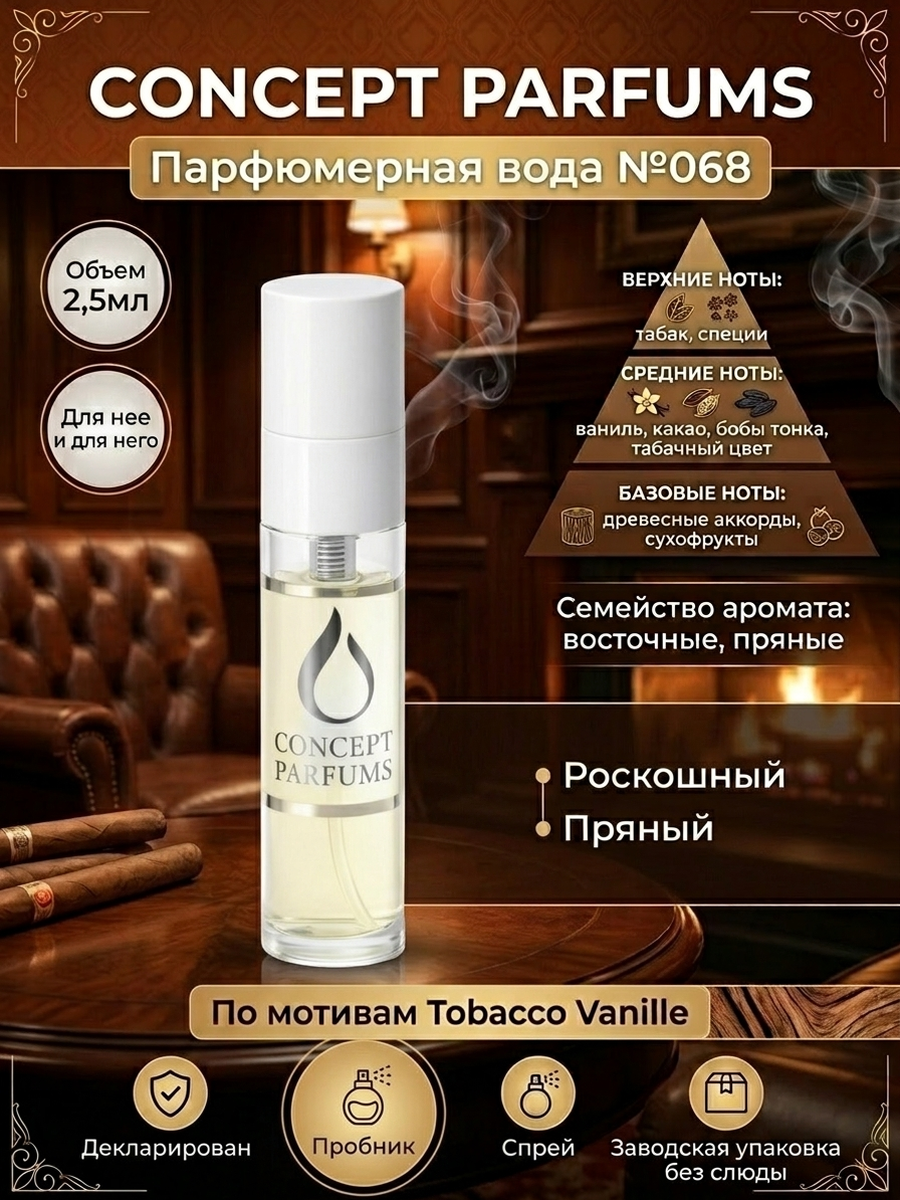 Concept Parfums 068 Парфюмерная вода Унисекс Пробник 2,5мл восточные, пряные