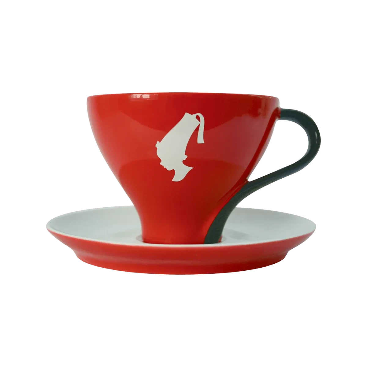 Чашка керамическая с блюдцем Julius Meinl Чай, красная, 150 миллилитров