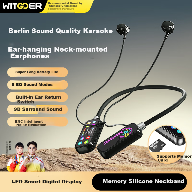 WITGOER Berlin Sound Quality 2025 Новая модель беспроводные наушники-воротники с шумоподавлением и долгим временем