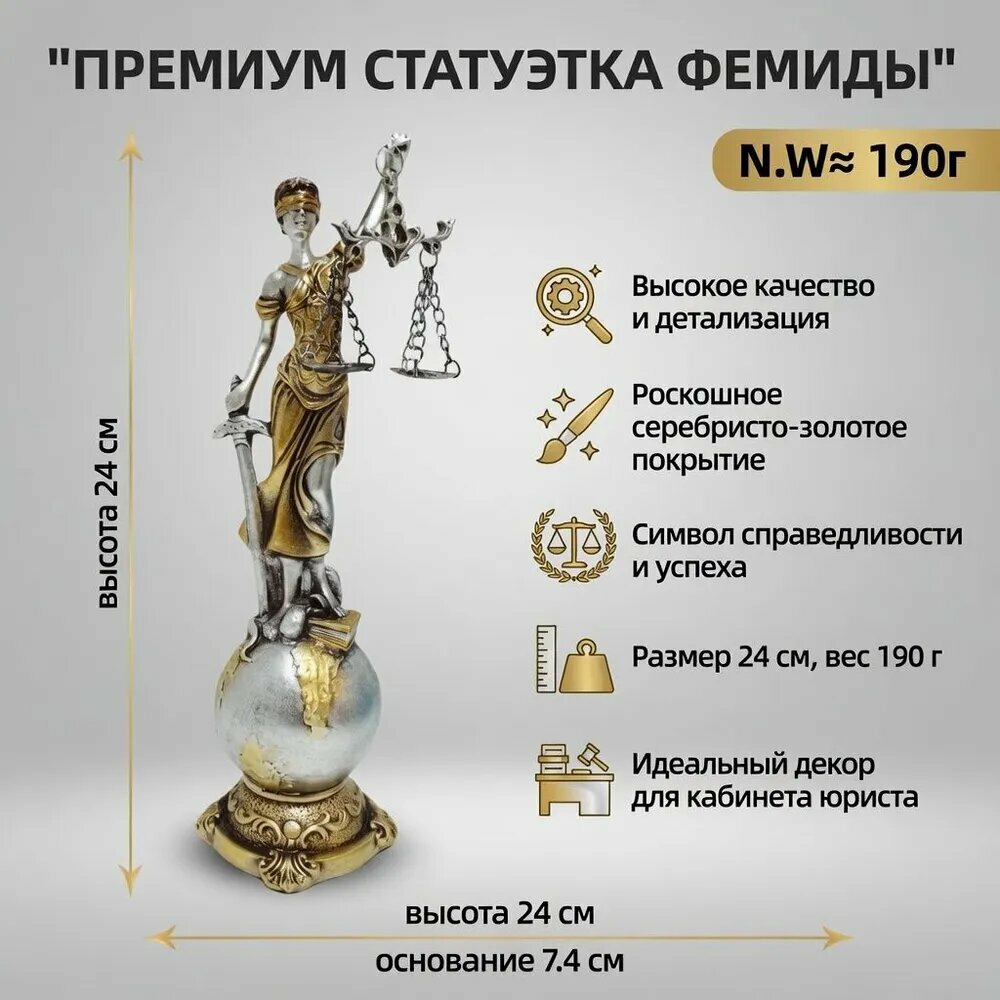 Статуэтка Серебряный, высота 24 см, длина 18 см