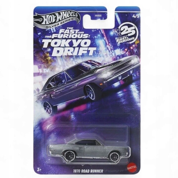 Игрушечный транспорт Hot Wheels - Silver Series FAST & FURIOUS TOKYO DRIFT 1970 Road Runner, 1:64 - Хот Вилс JKX08