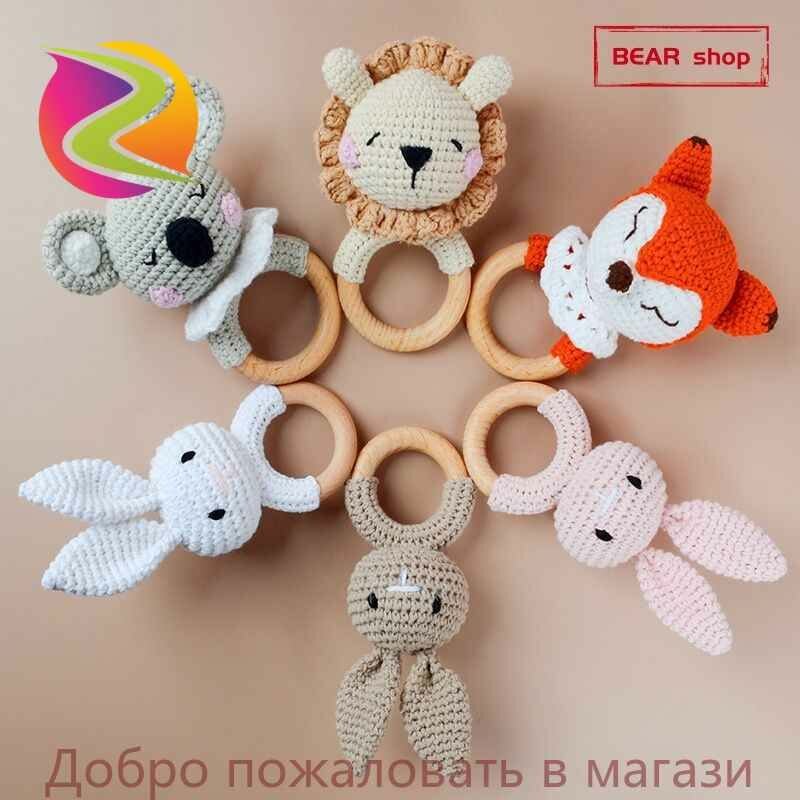 Погремушка для новорожденных 0+, шуршащие ушки / Прорезыватель для зубов детский, грызунок для детей / Шуршащие игрушки для малышей
