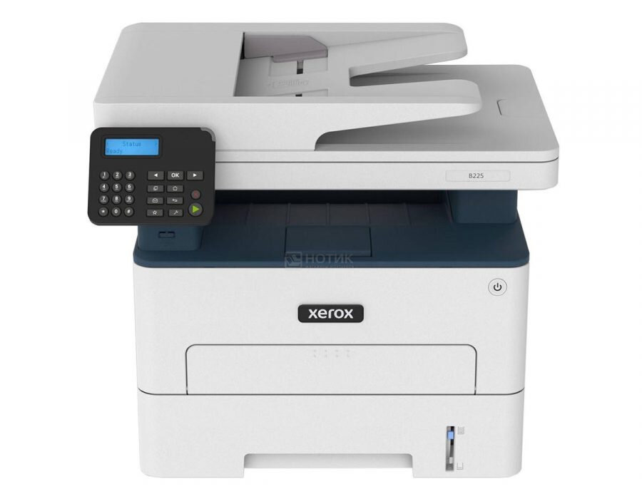 МФУ лазерное черно-белое (монохромное) Xerox B225, A4, 34 стр/мин, 512Мб, ADF, Duplex, LAN, USB, Wi-Fi Белый B225V_DNI