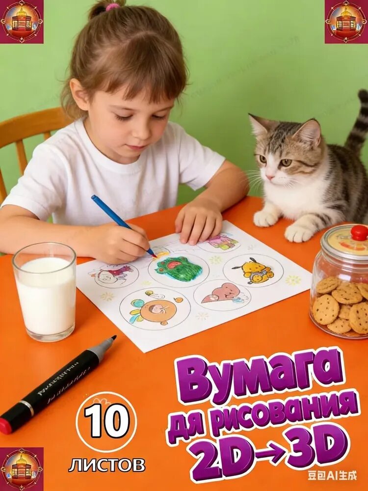 Бумага для рисованиядля эбру, 10 лист, шт