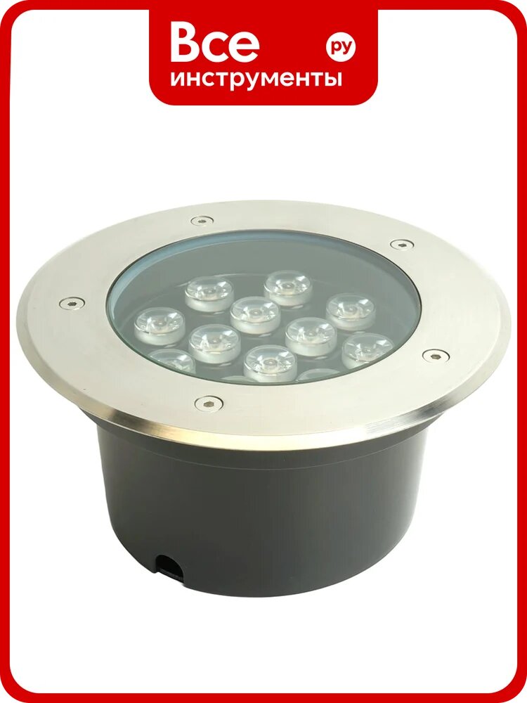 Тротуарный светильник FERON SP4114, 12LED теплый белый, 12W, 180хH90mm, вн. диаметр: 150mm, IP67 32021