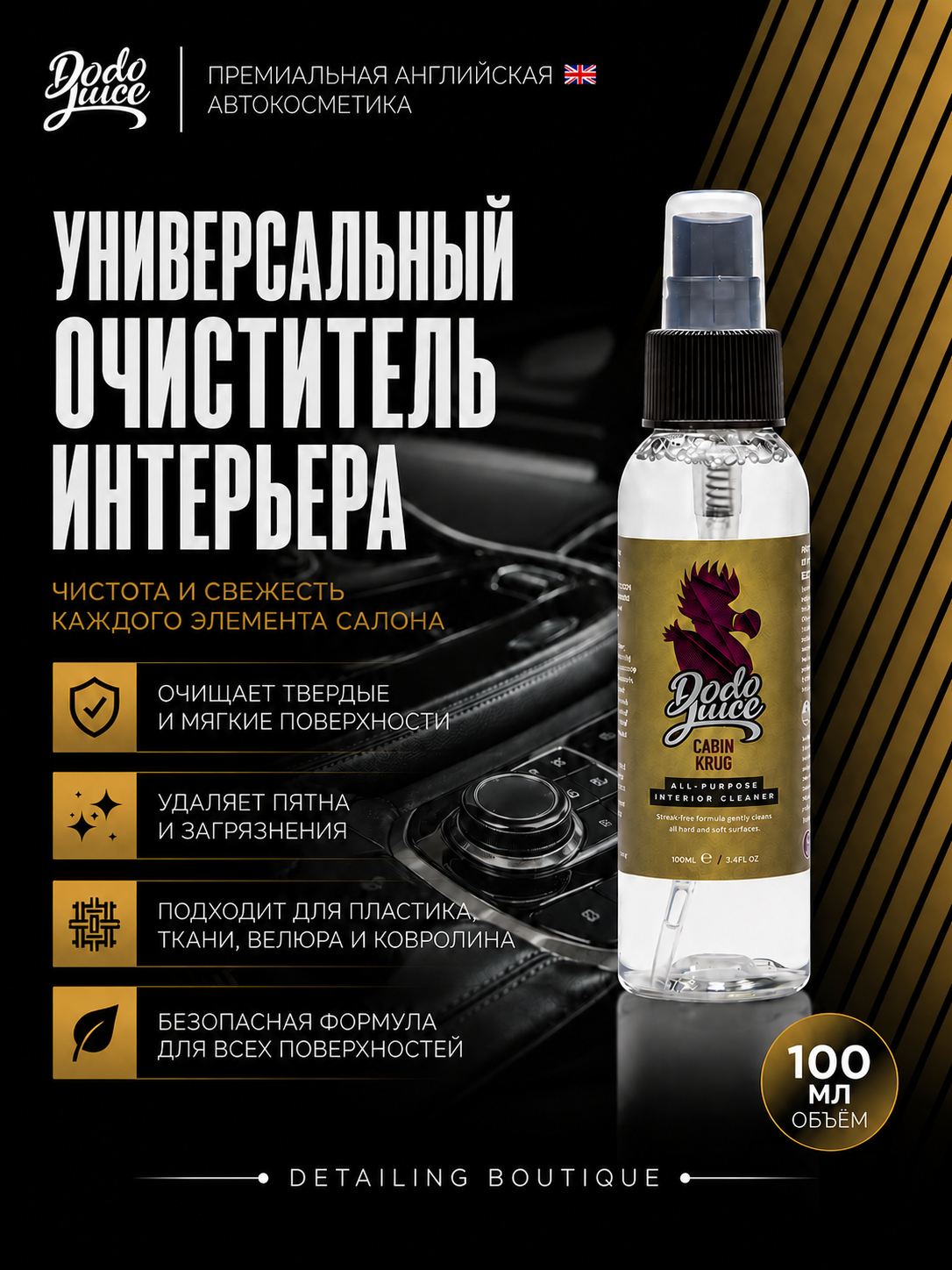 Очиститель салона автомобиля универсальный Dodo Juice Cabin Krug 100мл
