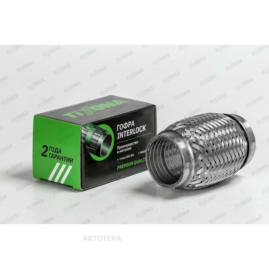 Труба гофрированная универсальная 45x100 InterLock AISI 304 TIXONA P45100