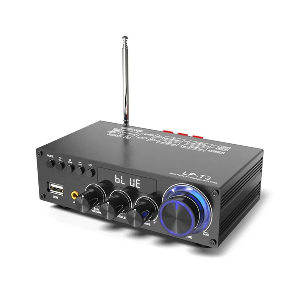 Усилитель LEPY T3 50 Вт x 2 + 100 Вт, 2.1 Bluetooth, FM-радио