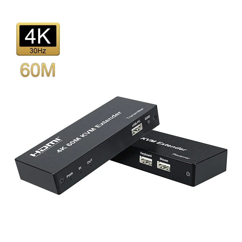 NSendato KVM-удлинитель HDMI 4K 60Гц 60м 4K 30Hz, EU Plug
