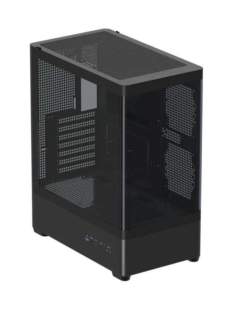 Корпус Accord ACC-R4A черный без БП ATX 7x120mm 1xUSB3.0 audio bott PSU